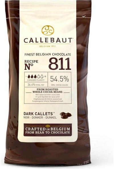 Callebaut Bitter Kuvertür Damla Çikolata 1 kg