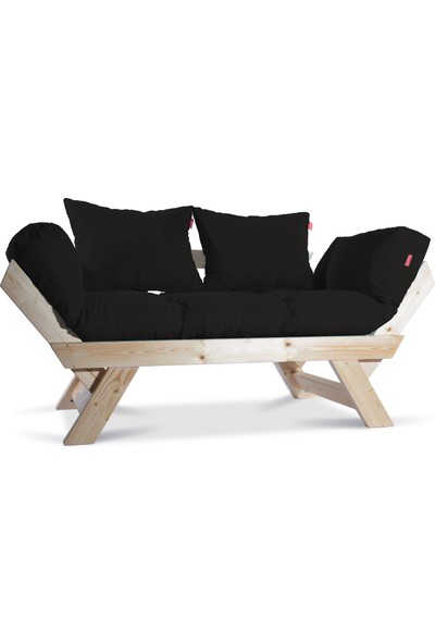 Dekoro Kombin Wood Ahşap Iki Kişilik Kanepe (Naturel/siyah) Dekoro Kombin Wood Ahşap Iki Kişilik Kanepe (Naturel/siyah)