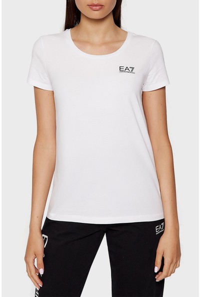 Ea7 Logolu Regular Fit Pamuklu T Shirt Bayan T Shirt 6KTT18 TJ12Z 0102 Ea7 Logolu Regular Fit Pamuklu T Shirt Bayan T Shirt 6KTT18 TJ12Z 0102