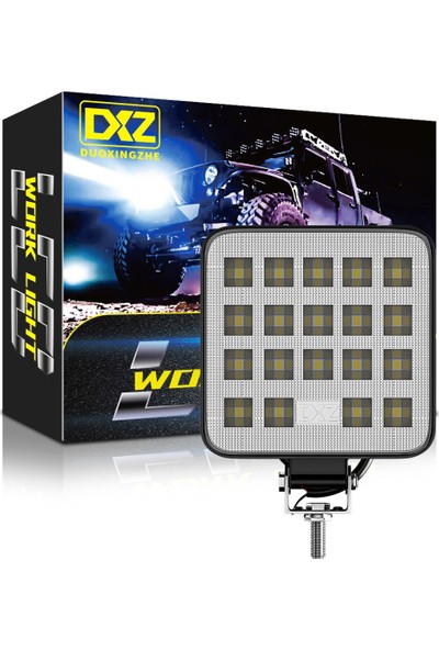 DXZ 19 LED Kare Off Road Tekne Çalışma Lambası Spot Lambası 6500K