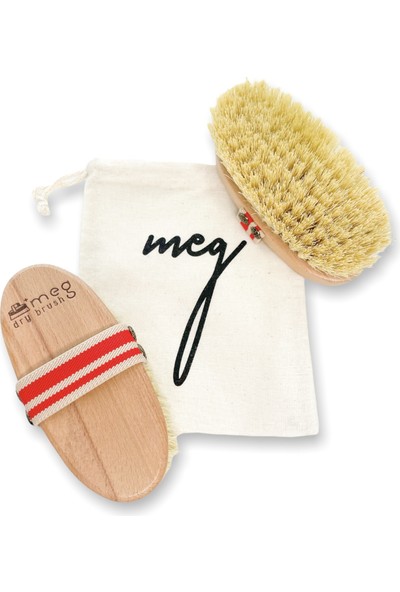 MEG Dry Brush %100 Doğal Vegan Selülit Fırçası (Kaktüs Kılı)