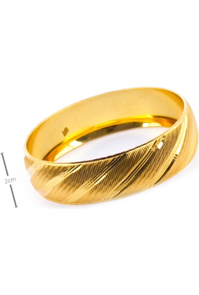 Asfal 2 cm Altın Kaplama Bilezik