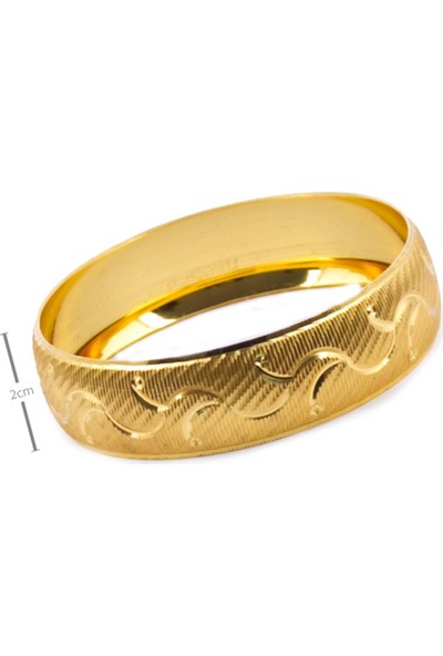 Asfal 2 cm Altın Kaplama Bilezik