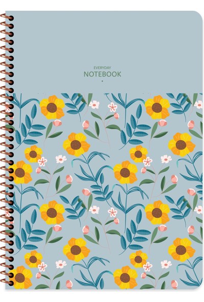Keskin Color A4 Kareli Defter Flowers - Mavi Keskin Color A4 Kareli Defter Flowers - Mavi