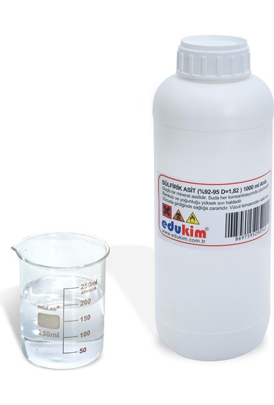 Edukim Sülfürik Asit %92-95 D=1.82 1000 ml Ambalaj