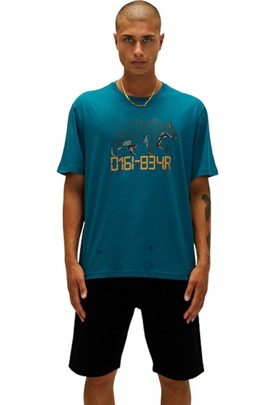 Bad Bear Dıgıbear Erkek Mavi Tişört
