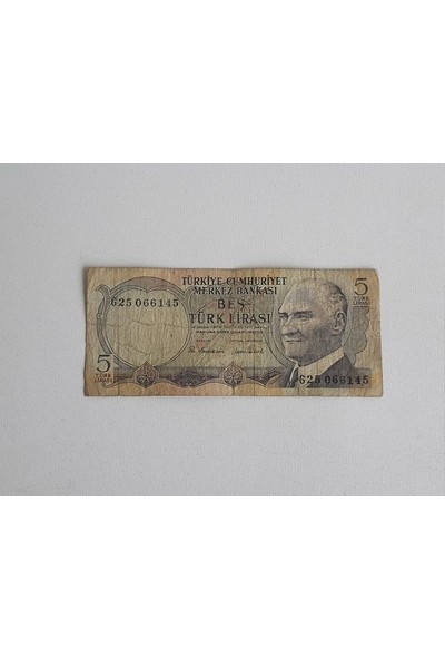 5 Türk Lirası - 6. Emisyon Kağıt Para