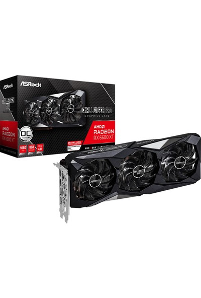 Asrock Radeon RX6600XT Challenger Pro 8gb Oc 8gb 128BIT Gddr6 Ekran Kartı (RX6600XT Clp 8go) Asrock Radeon RX6600XT Challenger Pro 8gb Oc 8gb 128BIT Gddr6 Ekran Kartı (RX6600XT Clp 8go)