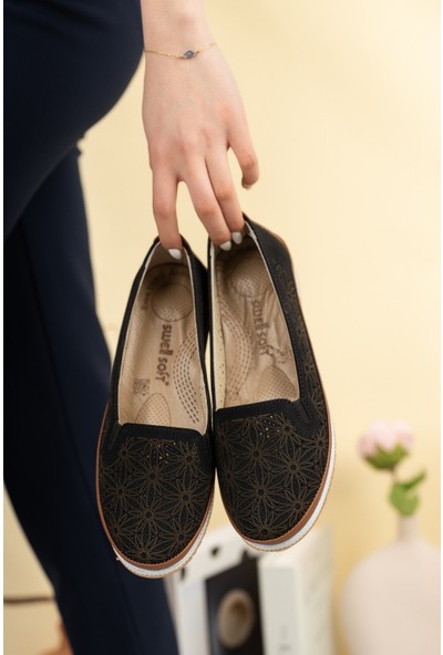 Ramer Deri Desenli Espadril