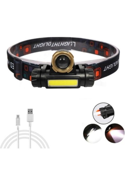 Gold Orion Kafa Feneri Cob LED Şarjlı 3W OR-101