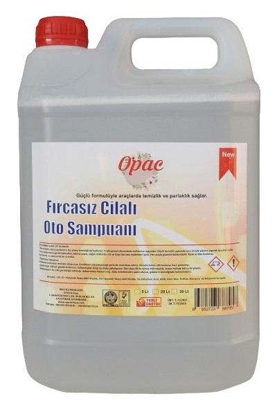 Opac Konsantre 60/1 Oto Köpük Sıvısı Şeffaf Kokusuz 5 Kg.