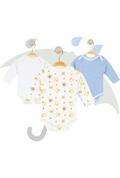 Nono Baby Ünisex Bebek Body 3lü Takım Sayı - Nono Baby - Bebek Çıtçıtlı Badi - Bej - 0-3 Ay Nono Baby Ünisex Bebek Body 3lü Takım Sayı - Nono Baby - Bebek Çıtçıtlı Badi - Bej - 0-3 Ay