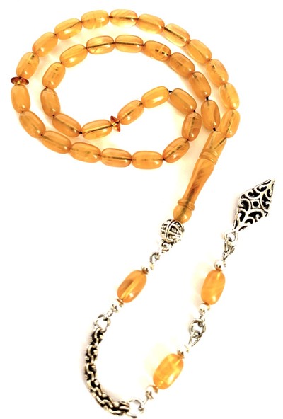 Kehribarkolik Sarı Sıkma Kehribar Tespih