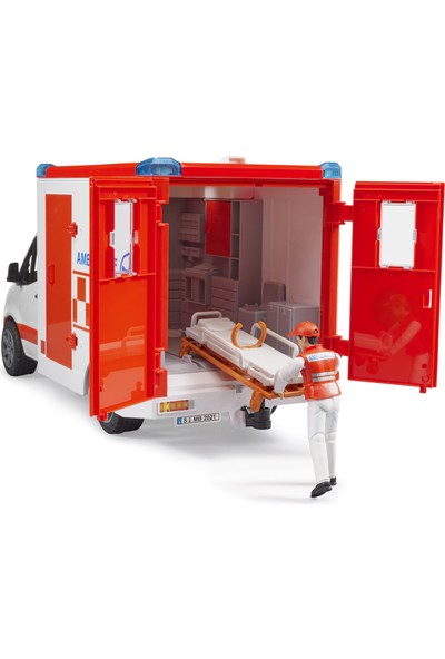 Bruder Mercedes Benz Sprinter Sirenli Ambulans ve Ekibi BR02676 Bruder Mercedes Benz Sprinter Sirenli Ambulans ve Ekibi BR02676