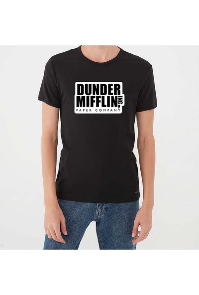 Sia Mode Unisex Dunder Mifflin The Office Baskılı 1. Kalite Pamuk Siyah T-Shirt Sia Mode Unisex Dunder Mifflin The Office Baskılı 1. Kalite Pamuk Siyah T-Shirt
