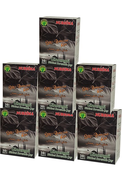 Şehr-I Ramazan Oruç Ginsengli Bitkisel Karışımlı Çay 30 Süzen Poşet 7 Adet