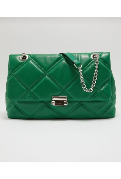 Merfas Kadın Kapitone Desenli, Zincir Askılı, Omuz Çantası