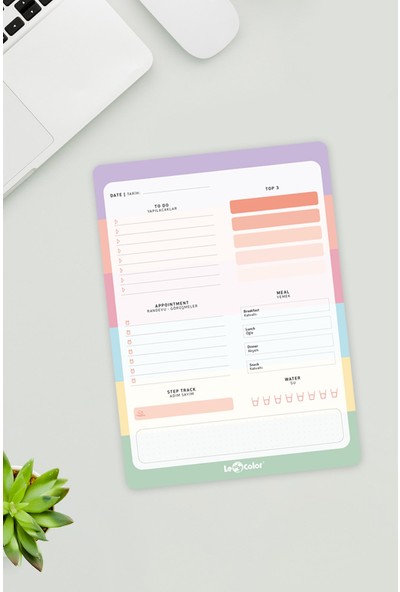 Le Color Günlük Planlayıcı Blok Pastel