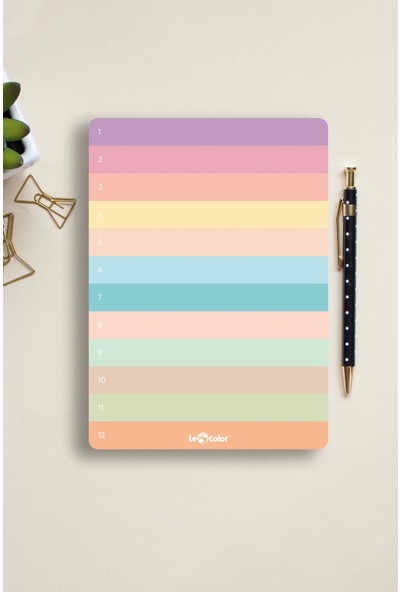 Le Color Numaralı Planlayıcı Blok Pastel