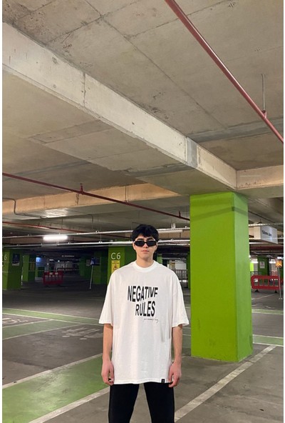 Flaw Negative Rules Printed Oversize T-Shirt Flaw Negative Rules Printed Oversize T-Shirt