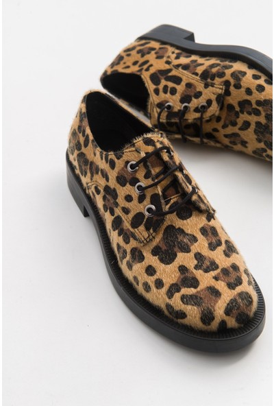 Luvi Clıo Siyah-Sarı Desenli Kadın Ayakkabı