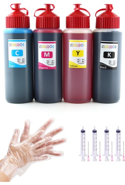 Nano Hp Uyumlu 4X500 ml Mürekkep (Muadil) Nano Hp Uyumlu 4X500 ml Mürekkep (Muadil)