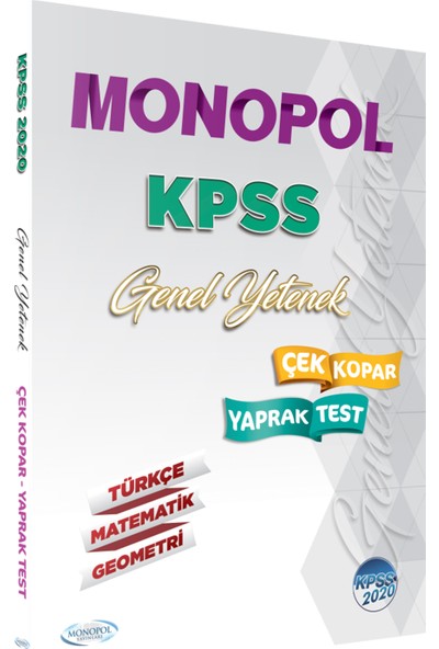 Monopol Yayınları KPSS 2020 Genel Yetenek Yaprak Test (Iadesizdir) Monopol Yayınları KPSS 2020 Genel Yetenek Yaprak Test (Iadesizdir)