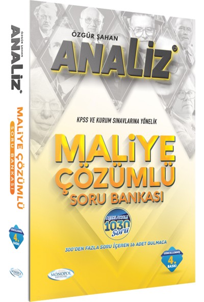 Monopol Yayınları KPSS 2020 Analiz Maliye Çözümlü Soru Bankası 4. Baskı (Iadesizdir)