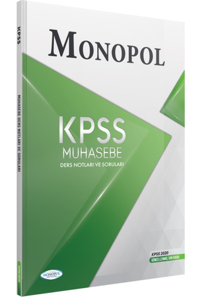 Monopol Yayınları KPSS A 2019 Muhasebe Ders Notları ve Soruları (Iadesizdir) Monopol Yayınları KPSS A 2019 Muhasebe Ders Notları ve Soruları (Iadesizdir)