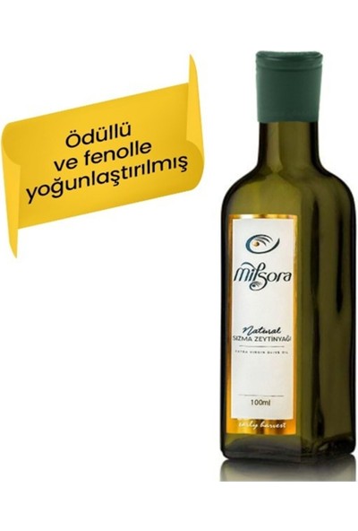 Milsora Erken Hasat Soğuk Sıkım Natürel Sızma Zeytinyağı 100 ml Milsora Erken Hasat Soğuk Sıkım Natürel Sızma Zeytinyağı 100 ml
