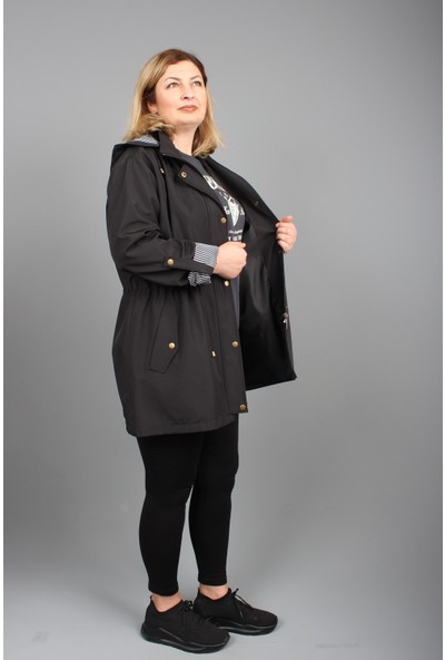 Glr & Gym Beren Lacivert Mevsimlik Büyük Beden Yazlık Trençkot Mont Glr & Gym Beren Lacivert Mevsimlik Büyük Beden Yazlık Trençkot Mont