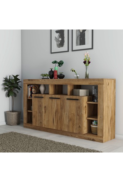 Hepsi Home Jante 3 Kapaklı Raflı Konsol