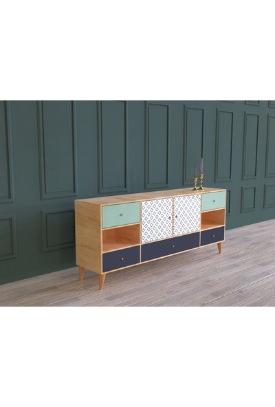 Hepsi Home PİNOLES 2 KAPAK 5 ÇEKMECELİ KONSOL