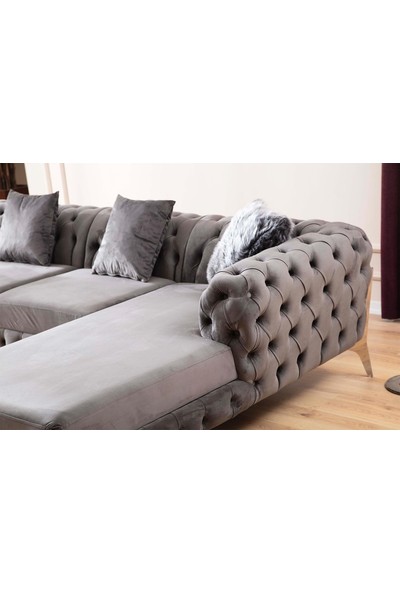 Eymense Elegance Dinlenme Köşe Koltuk Gri Eymense Elegance Dinlenme Köşe Koltuk Gri