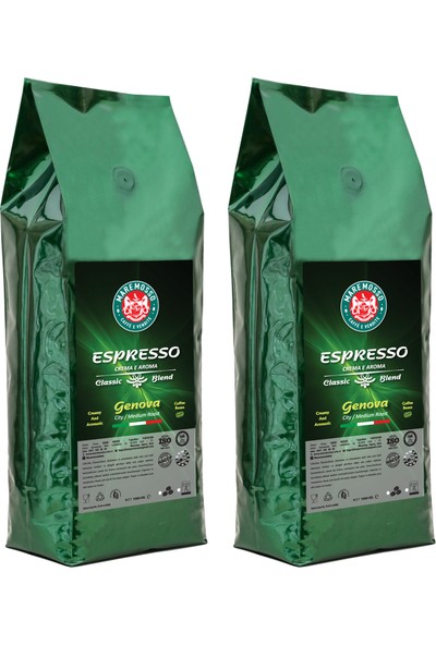 Mare Mosso Espresso Genova Crema E Aroma Çekirdek Kahve X2 Mare Mosso Espresso Genova Crema E Aroma Çekirdek Kahve X2