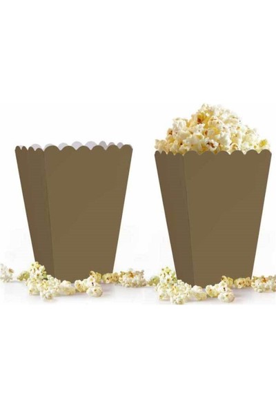 İpek Böceği Mat Gold Renk Popcorn Mısır Kutusu 8 Adet