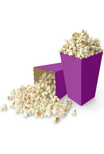 İpek Böceği Mor Popcorn Mısır Kutusu 8 Adet