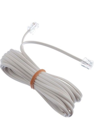 Ata Elektronik RJ11 Telefon Soket Uçlu 10MT 10 Metre Adsl Vdsl Hat Kablosu Hazır Iki Ucu Jaklı Ata Elektronik RJ11 Telefon Soket Uçlu 10MT 10 Metre Adsl Vdsl Hat Kablosu Hazır Iki Ucu Jaklı