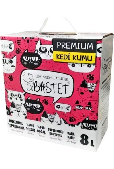 Natural Bastet Topaklanan Premium Doğal Kedi Kumu 8 Litre Natural Bastet Topaklanan Premium Doğal Kedi Kumu 8 Litre