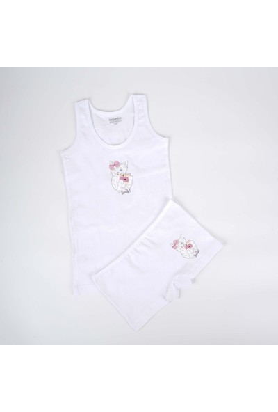 Katamino Photo Geniş Askılı Kız Çocuk Atlet Boxer Takım