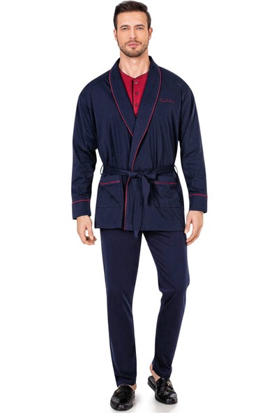 Pierre Cardin 5605 Erkek Çeyizlik 3'lü Rob Pijama Takım-Lacivert Pierre Cardin 5605 Erkek Çeyizlik 3'lü Rob Pijama Takım-Lacivert