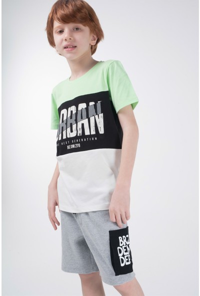 Brz Kids Kontrast Renkli Baskılı Erkek Çocuk Kısa Kollu T-Shirt Brz Kids Kontrast Renkli Baskılı Erkek Çocuk Kısa Kollu T-Shirt