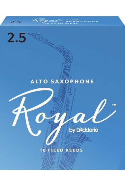 Rico Royal Daddario Woodwinds RJB1025 Royal Alto Saksafon Kamışı No: 2,5 Rico Royal Daddario Woodwinds RJB1025 Royal Alto Saksafon Kamışı No: 2,5