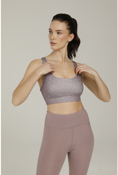 CT1005 Amy Aop Sports Bra Pastel Mor Kadın Bra