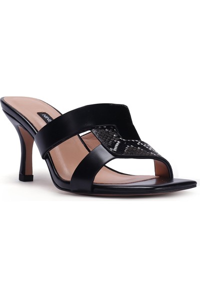 Rufa 2fx Siyah Kadın Topuklu Terlik