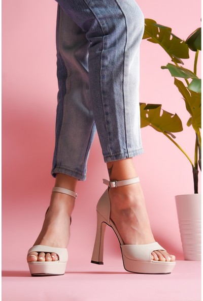 Vilma Bej Platform Topuklu Günlük Ayakkabı