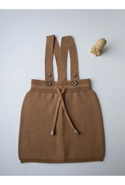 Meriç Bebe Askılı ve Bağcıklı Triko Etek Meriç Bebe Askılı ve Bağcıklı Triko Etek