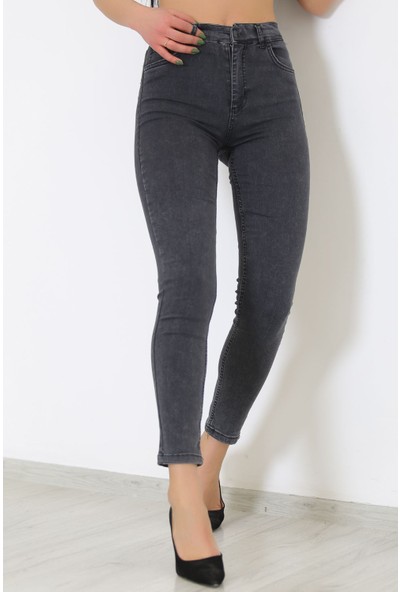 İsun Store Dar Paça Kot Pantolon Füme - 8757.1361.