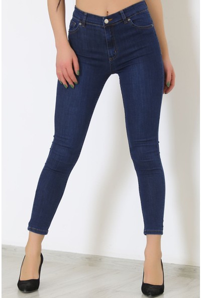 İsun Store Dar Paça Kot Pantolon Lacivert - 8757.1361.