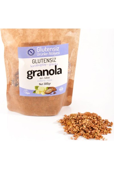 Glutensiz Ürünler Atölyesi Glütensiz Ürünler Atölyesi Gua Granola Karabuğday Dut Kurusu Kakao 300 gr Glutensiz Ürünler Atölyesi Glütensiz Ürünler Atölyesi Gua Granola Karabuğday Dut Kurusu Kakao 300 gr